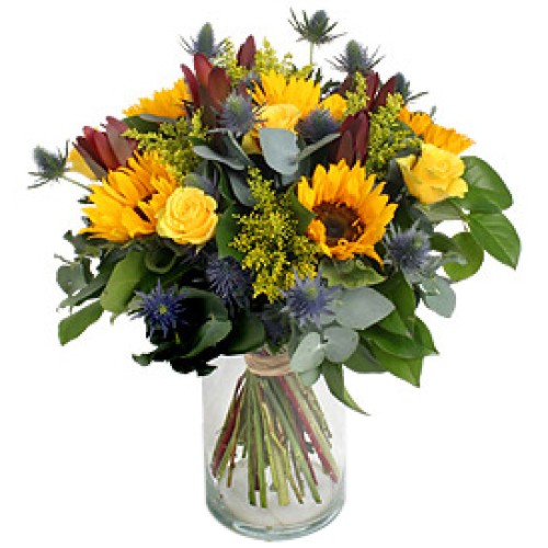 Natur buket i varme farver